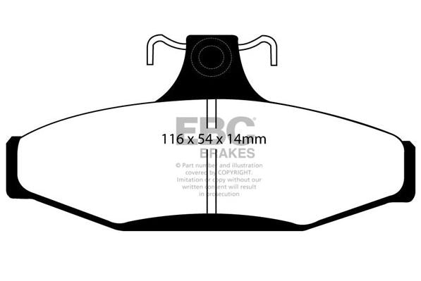 Ford Falcon BA Rear Brake Pads DB1376 EBC Yellowstuff DP41501 ...